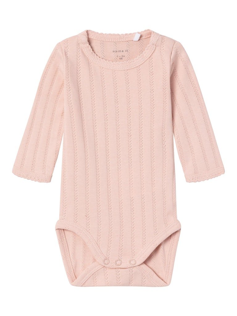 Name It Body LS Nayan Rose Smoke - Bodystockings - Emilys ApS